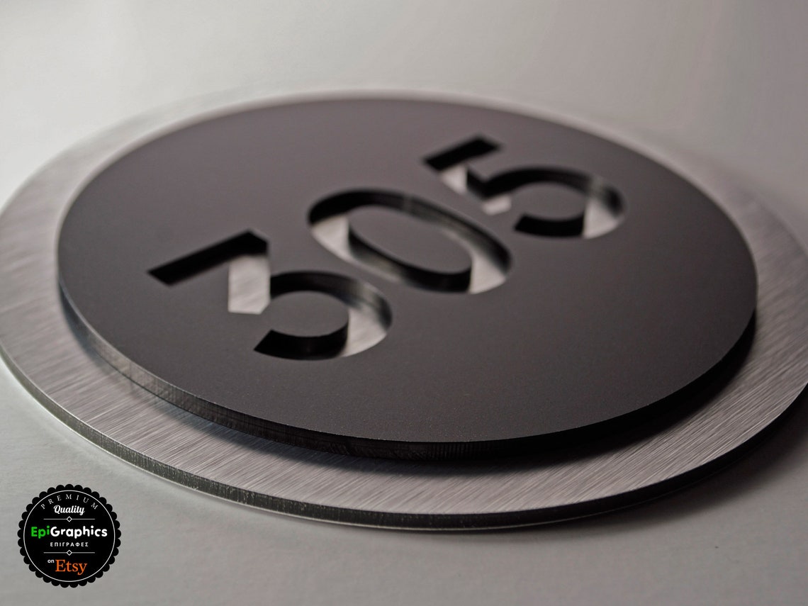 Round Shape Brushed Aluminum Sign for Hotel Signage / Room - Etsy