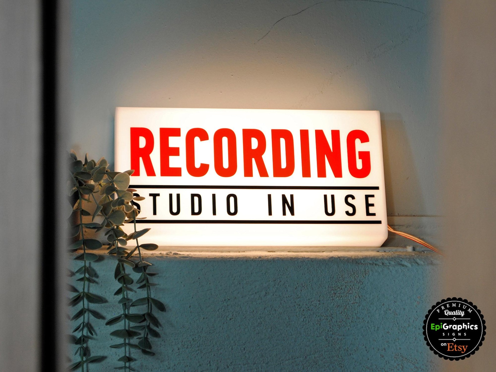 RECORDING Studio in Use Decorative Sign / Acrylic Lightbox - Etsy