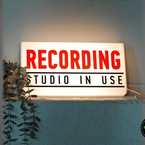 RECORDING Studio in Use Decorative Sign / Acrylic Lightbox - Etsy