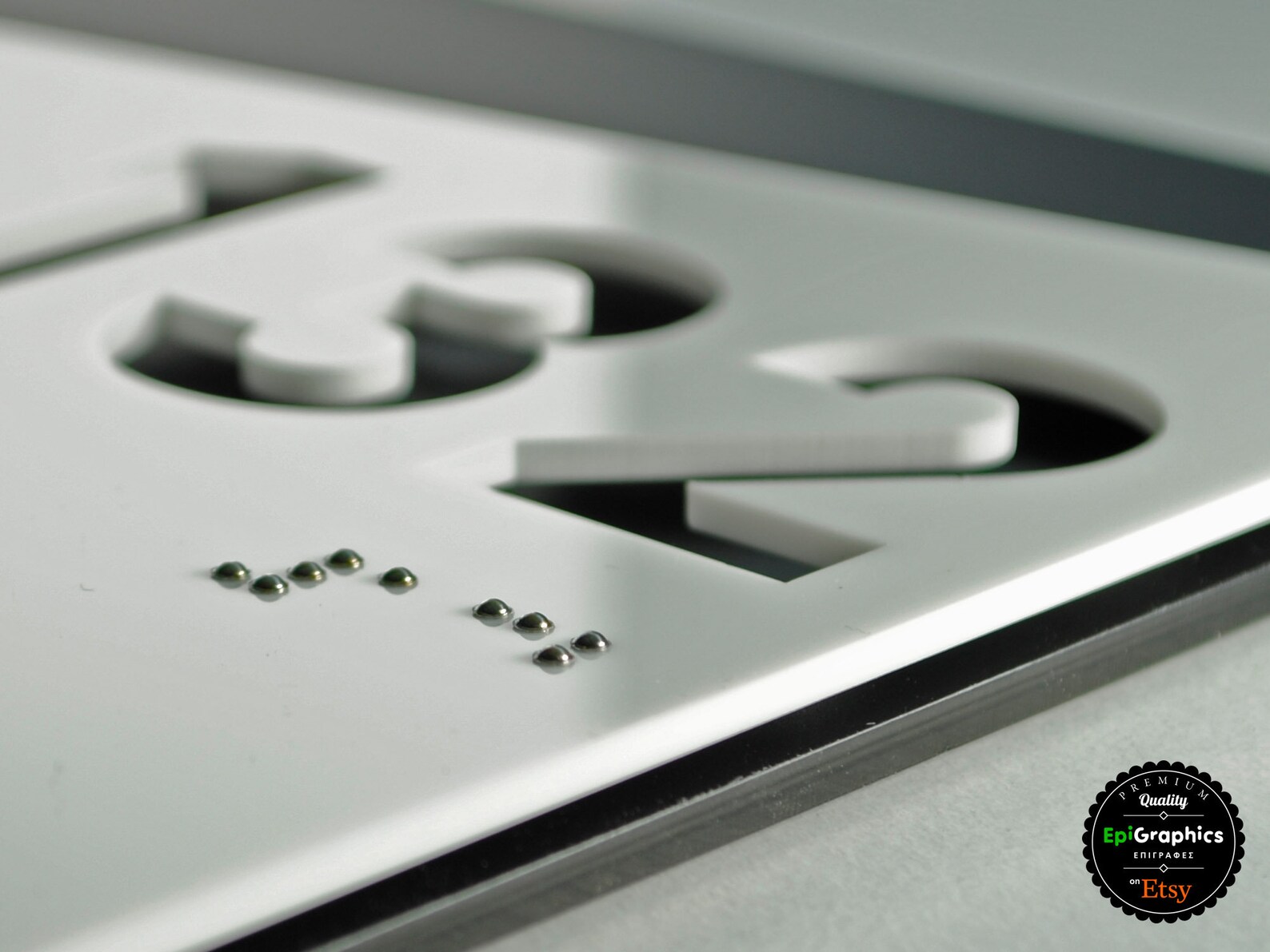 Modern Acrylic ADA Room Number Sign With Braille - Etsy
