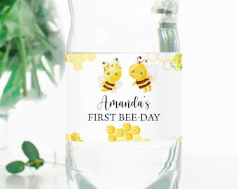 Bee Water Bottle Labels | Etsy