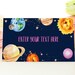 EDITABLE Space Food Cards Galaxy Food Label Planets Outer Space Place ...