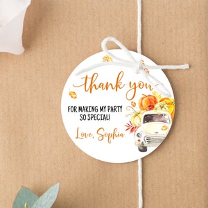 EDITABLE Pumpkin Truck Thank You Tags, Pumpkin Favor Tag, Pumpkin Gift ...