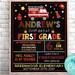Editable First Day of 1st Grade Sign, Firetruck First Day of First ...