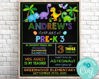 First Day of Pre K | Etsy