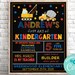 Editable First Day of Kindergarten Sign, Dump Truck First Day of School ...