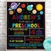 Editable First Day of Preschool Sign, Solar System First Day of School ...