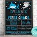 Editable First Day of First Grade Sign, Shark First Day of School Sign ...