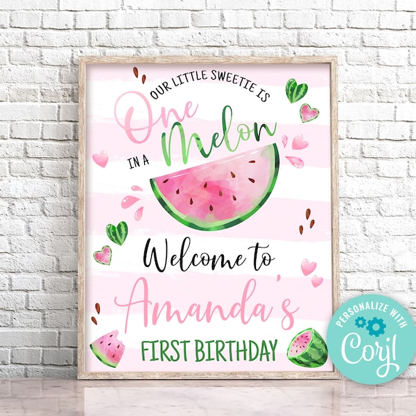 One in a Melon First Birthday - Etsy