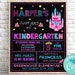 Editable First Day of Kindergarten Sign, Princess First Day of School ...