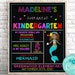 Editable First Day of Kindergarten Sign, Mermaid First Day of School ...