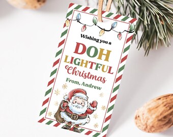 Editable Play Dough Gift Tag Digital Download Doh Christmas Gift Tag ...