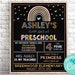 Editable First Day of Preschool Sign Boho Rainbow First Day of - Etsy