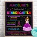 Editable First Day of Kindergarten Sign, Princess First Day of School ...