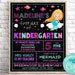 Editable First Day of Kindergarten Sign, Mermaid First Day of School ...