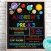 Editable First Day of Pre-k Sign, Solar System First Day of Pre-k ...