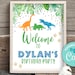 Editable Dinosaur Welcome Sign Instant Download Safari | Etsy