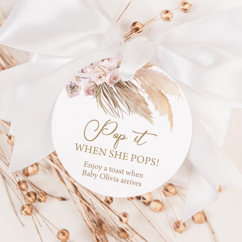 Pop When She Pops Labels - Etsy