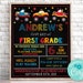 Editable First Day of First Grade Sign, Monster Truck First Day of ...