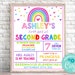 Editable First Day of 2nd Grade Sign, Rainbow First Day of School Sign ...