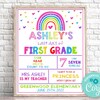 Editable First Day of Pre-k Sign, Rainbow First Day of School Sign ...