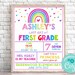 Editable Last Day of First Grade Sign Rainbow Last Day of School Sign ...