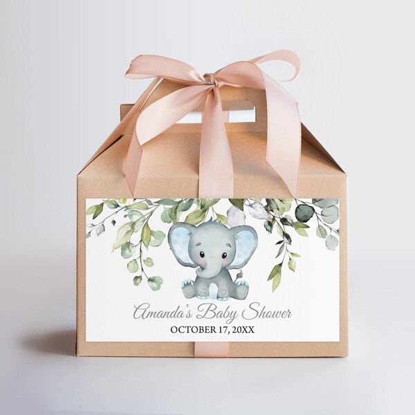 Elephant Labels - Etsy