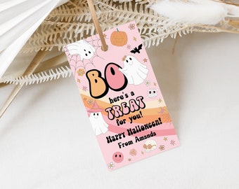 EDITABLE Halloween Treat Tag Boo Halloween Tags Halloween Pumpkin Party ...