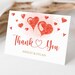 Editable Valentine Thank You Folded Card A Little Sweetheart Thank You ...