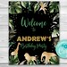Editable Tropical Welcome Sign Instant Download, Tropical Baby Shower ...
