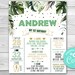 Editable Tropical Milestone Birthday Poster Greenery Palm - Etsy