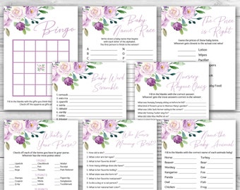 Baby Shower Purple | Etsy