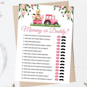 Blue Elephant Nursery Rhyme Quiz Baby Shower Game Boy Elephant Baby ...