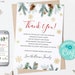 Editable Winter Thank You Card Winter Baby Shower Thank You Christmas ...