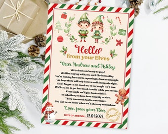 Editable Elves We're Back Letter Elves Arrival Letter Elves Return ...