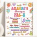 Editable First Day of Pre-k Sign, Rainbow First Day of School Sign ...