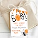 EDITABLE Halloween Treat Tags, Boo Halloween Tags, Halloween Pumpkin ...