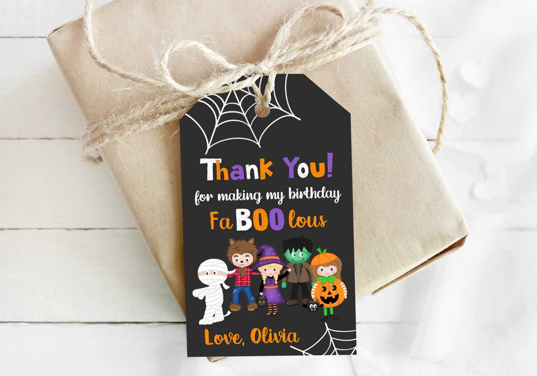 EDITABLE Halloween Treat Tags, Halloween Witch Gift Tags, Halloween ...