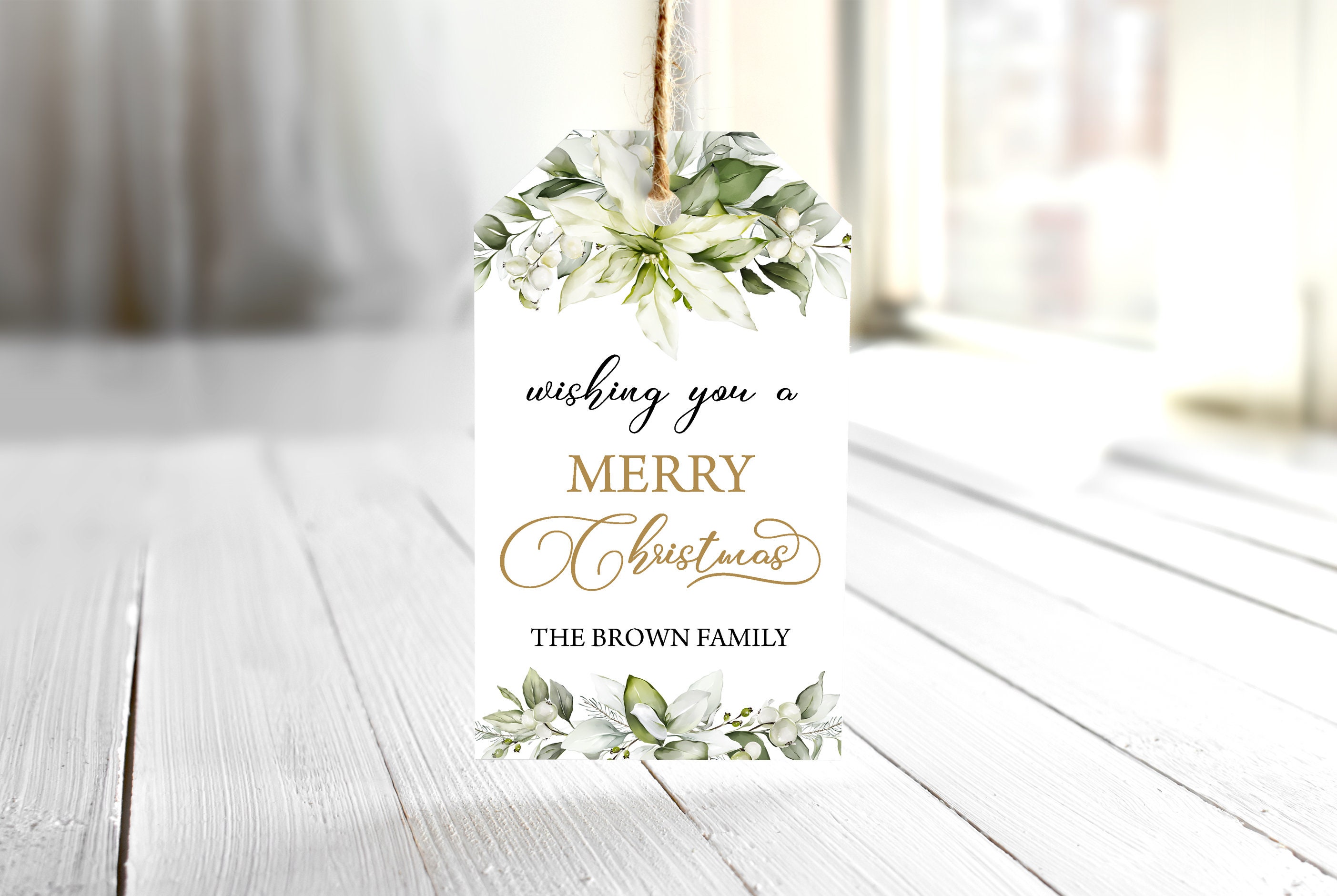 EDITABLE Christmas Tags Christmas Favor Tag Christmas Gift - Etsy