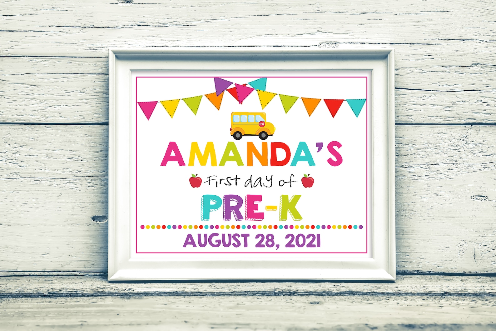 Editable First Day of Pre-k Sign First Day of School Sign Chalkboard ...