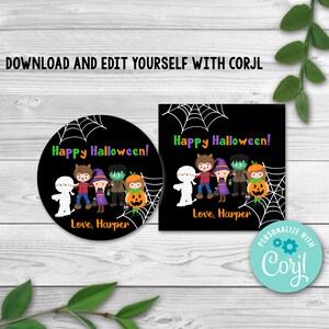 EDITABLE Halloween Treat Tags, Halloween Witch Gift Tags, Halloween ...