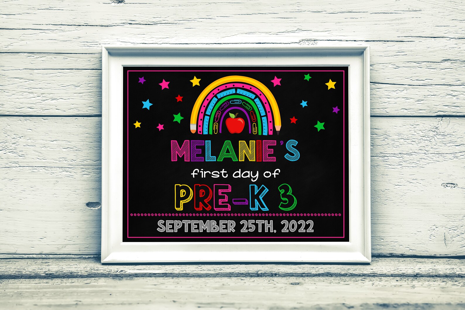 Editable First Day of Pre-k Sign First Day of School Sign - Etsy