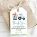 EDITABLE Farm Animals Favor Tag Printable Blue Farm Thank You Tags Farm ...