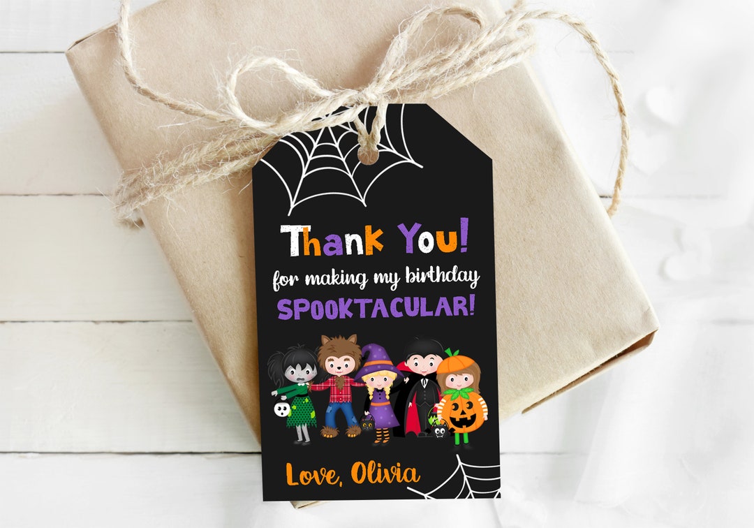 EDITABLE Halloween Treat Tags, Halloween Witch Gift Tags, Halloween ...