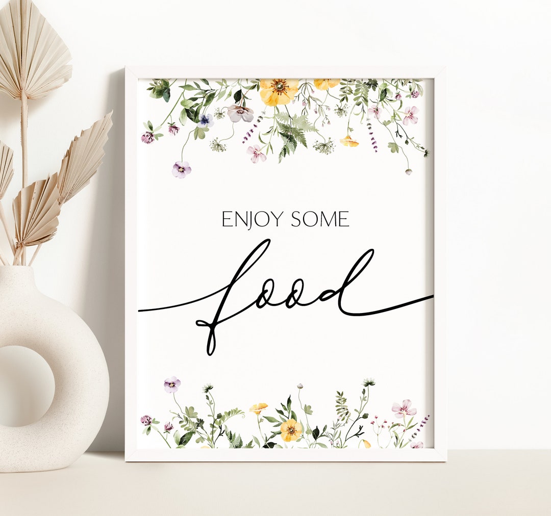 Wildflower Food Table Sign Wildflower Baby in Bloom Food Sign ...