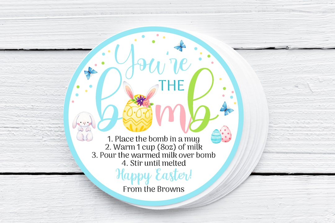 Editable Easter Hot Cocoa Bomb Easter Hot Chocolate Bomb Tags Easter ...