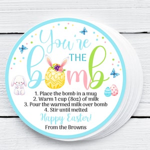 Editable Easter Hot Cocoa Bomb Easter Hot Chocolate Bomb Tags Easter ...