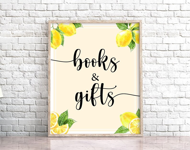 Lemon Books and Gifts Sign Citrus Books and Gifts Sign - Etsy