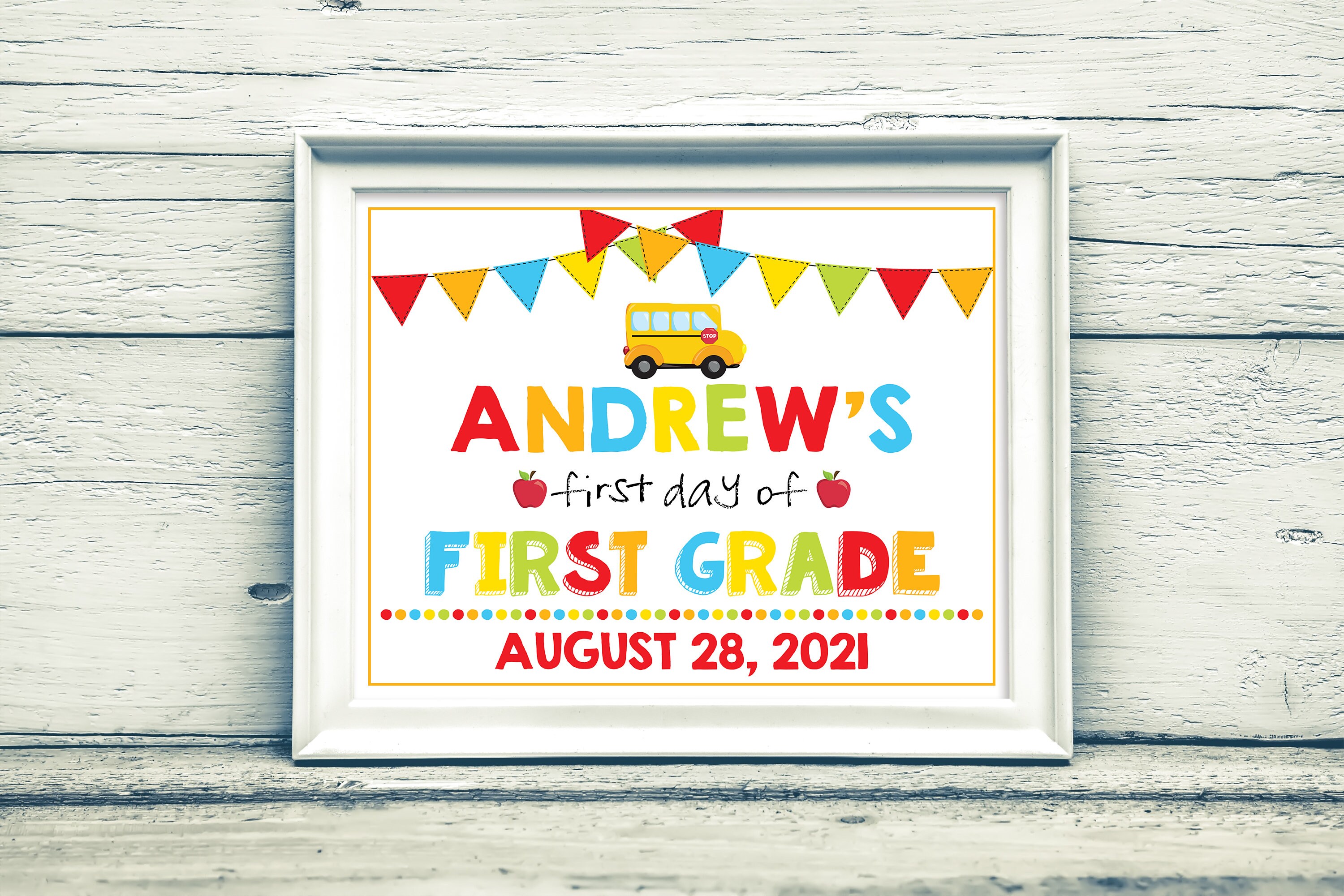 Editable First Day of First Grade Sign First Day of School Sign ...