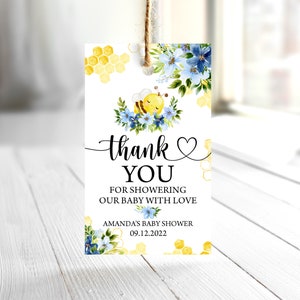 EDITABLE Bee Thank You Tags Thank You for Bee-ing Here Favor - Etsy